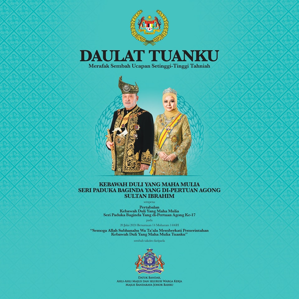 DAULAT TUANKU MERAFAK SEMBAH UCAPAN SETINGGI-TINGGI TAHNIAH KEBAWAH DULI YANG MAHA MULIA SERI ...